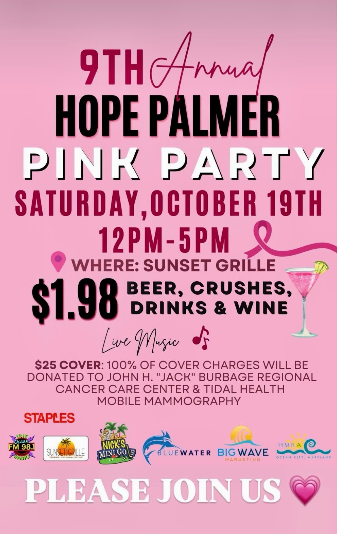 9th Annual Hope Palmer Pink Party | Bay Country 97.9 | Today's Country ...