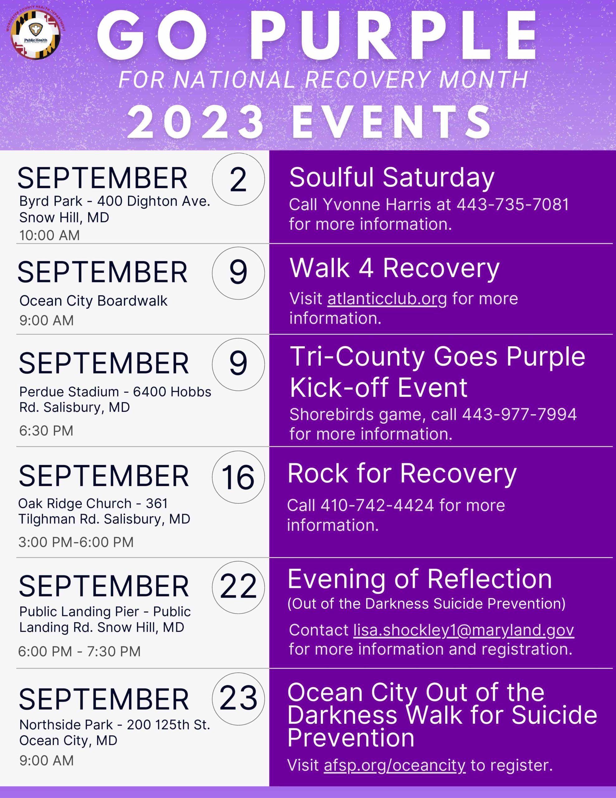 Go Purple Events | Bay Country 97.9 | Today's Country! | Salisbury ...