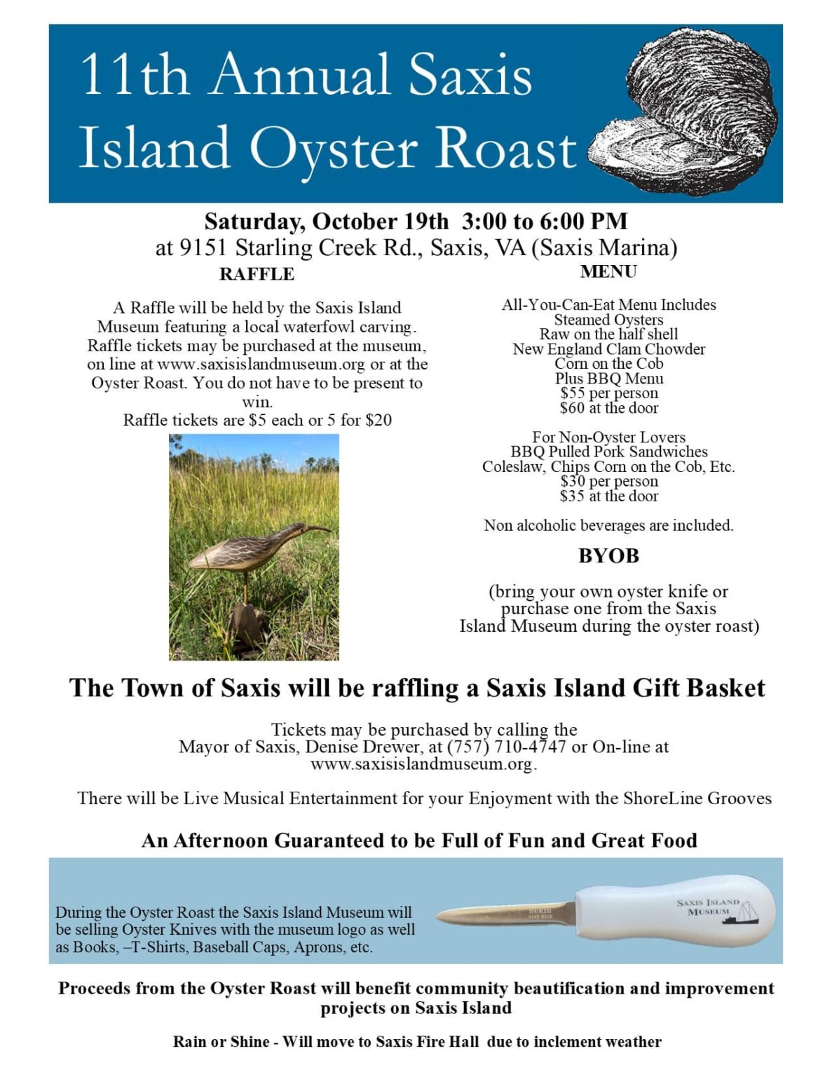 11th Annual Saxis Island Oyster Roast | Bay Country 97.9 | Today's ...